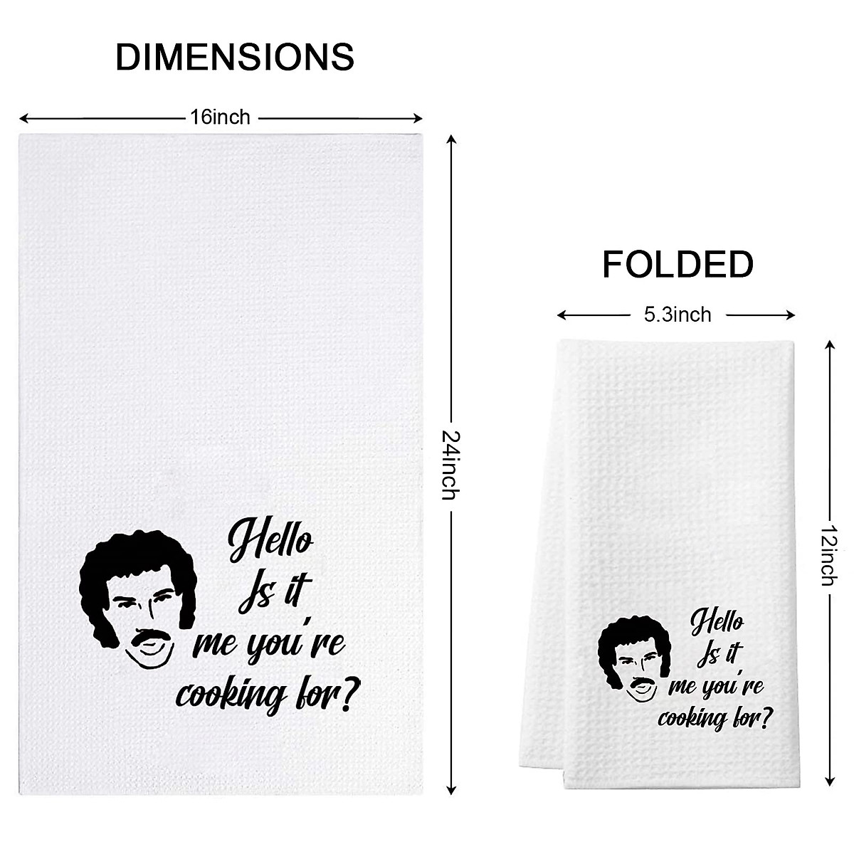 WCGXKO Hello is It Me You're Cooking for Printed Funny Kitchen Towel Dish Towel (You're Cooking for Towel)