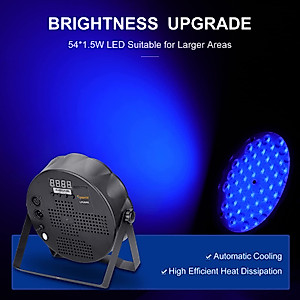 LED Stage Light 4Packs，Yunhion 90W Halloween RGB LED Par Light,9 Modes LED Uplight Party Light with DMX Sound Activated,Stage Lighting for Weeding Party Club Disco Strobe Par Light