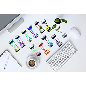 OCTTN Liquid Motion Timer Bubbler Desktop Toy, 4 Pack Bubble Timer Sensory Toy for Adults, Fidget Toy, Stress Relief and Anxiety Relief, Relaxing, Autism, ADHD Toys