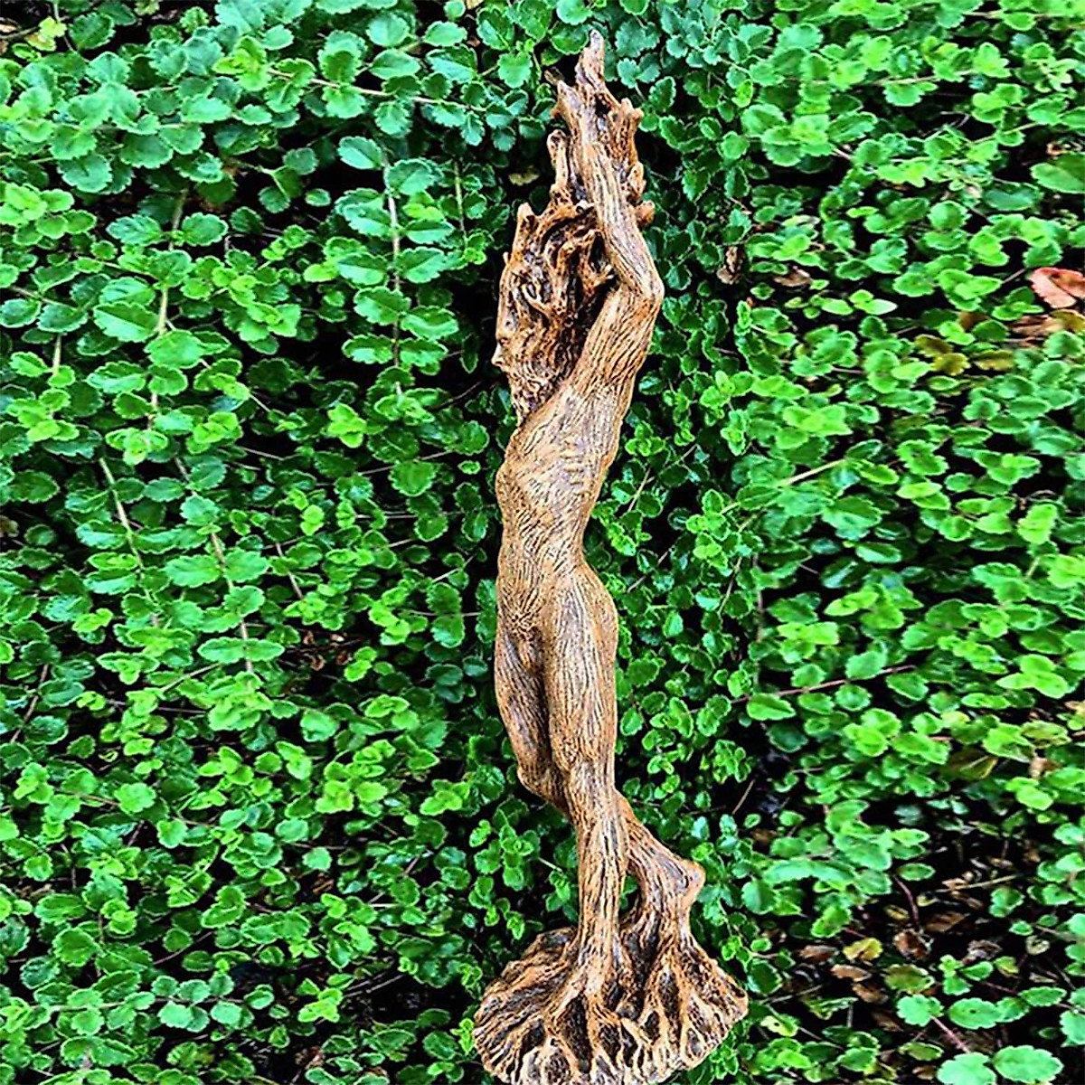 ALMOXVYE Forest Goddess Statue Resin Jewelry Garden Crafts Tree Monster Statue Green Man Resin Forest Goddess Male God Statue Jewelry Ornaments (Male god)