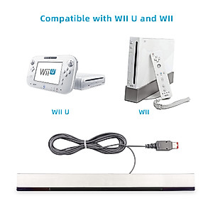 Xahpower Sensor Bar for Wii, Replacement Wired Infrared Ray Sensor Bar for Nintendo Wii and Wii U Console