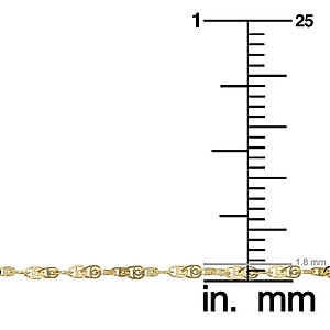 Kooljewelry 10k Yellow Gold Flat Twisted Love Link Bracelet (1.8 mm, 7.5 inch)