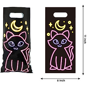 JOYIN 72 Pcs Halloween Candy Bag See Through Design with 12 Different Characters Halloween Treat Bag for Candy Bags, Small Trick or Treat Bags, Plastic Goodie Bags Halloween Party Favors