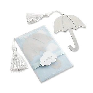 Kate Aspen Showers of Love Openwork Umbrella Bookmark with White-Silk Tassel (Discontinued by Manufacturer)