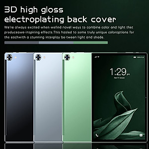 10.1 inch PA13 Tablet, 4+32G Full Screen Tablets with Dual SIM Card Slots, Android 8, 1280x800 HD, WiFi, Bluetooth, GPS, 2MP/5MP Camera (Green)