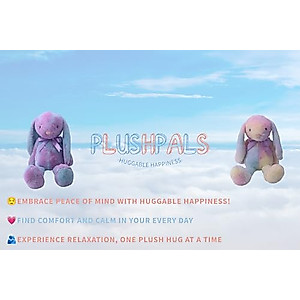 Huggable Happiness Weighted Stuffed Animals | Weighted PlushPals Bunny Toy for Kids & Adults | Ultra Soft Sensory Weighted Plushie Animal | Cute Stuffed Animal | 18in - 3lb