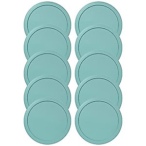 Replacement Lid for Pyrex 5" Storage Plastic Cover 2 Cup Bowl 7200-PC Turqoise (10-Pack)