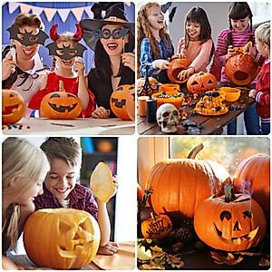 【2022 NEW】 Professional Halloween Pumpkin Carving Kit/Pumpkin Carving Tools/Pumpkin Carving Kit with Stencils for Kids&Adults, Stainless Steel with Hammer for Halloween Decoration Lanterns-12PCS