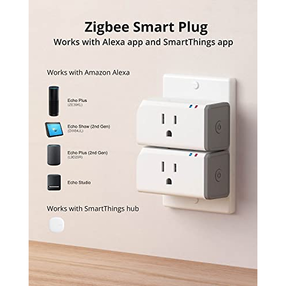 SONOFF S31 Lite 15A Zigbee Smart Plug ETL Certified, Works with SmartThings, and Amazon Echo Plus, Hub Needed for Amazon Alexa 4-Pack