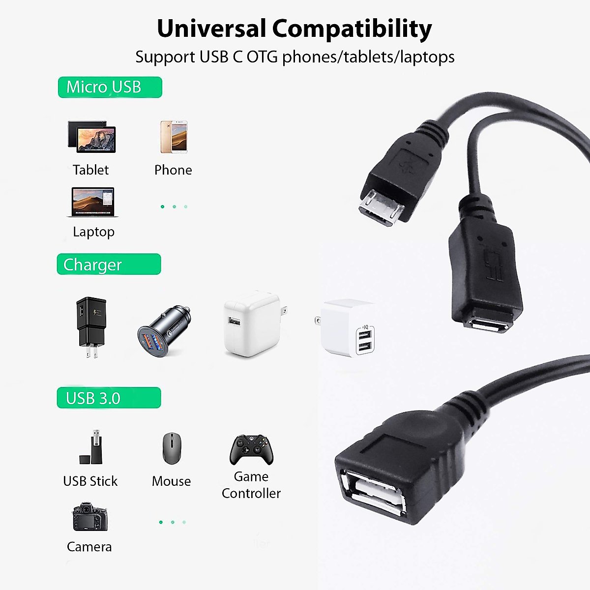 Tek Styz PRO USB + OTG Power Stick Compatible with Emporia FLIP Basic Smartphone for Dual Function Connection to Any Compatible Keyboard, Gaming, Mouse, Storage Drive or 100s of USB Device