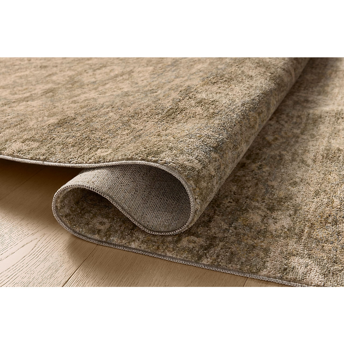 Loloi Magnolia Home by Joanna Gaines Junie Collection JUE-06 Lagoon/Natural 7'-10" x 10'-2", .38" Pile Height, Area Rug