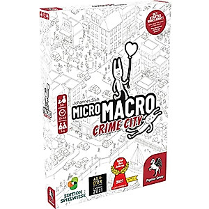 MicroMacro: Crime City - Board Game by Pegasus Spiele 1-4 Players – 15-45 Minutes of Gameplay – for Family Game Night – Kids and Adults Ages 12+ - English Version