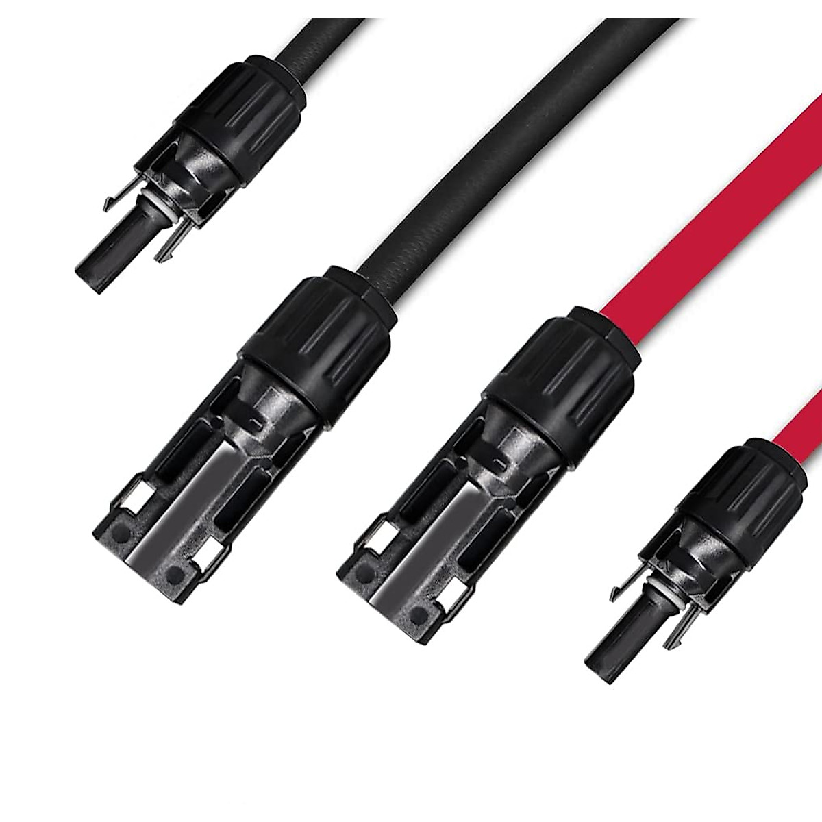 Slocable Solar Panel Extension Cable - 20ft 10awg Solar Cable with IP68 Solar Female and Male PV Cable Connectors (10ft Red + 10ft Black)
