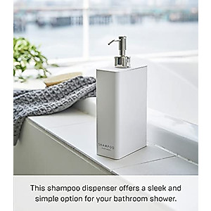 Yamazaki Tower Shampoo Dispenser White Rectangular