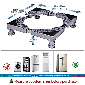 Mini Fridge Stand, Multi-Functional Furniture Dolly Roller Base Movable Adjustable Base Telescopic Dolly for Refrigerator Dryer Washer Cabinet (4 feet)