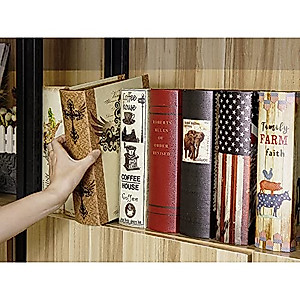 Decorative Book Boxes, Faux Wood with Magnetic cover Storage for Hidden Jewelry, Money, and Cash (Lunar Eclipse)