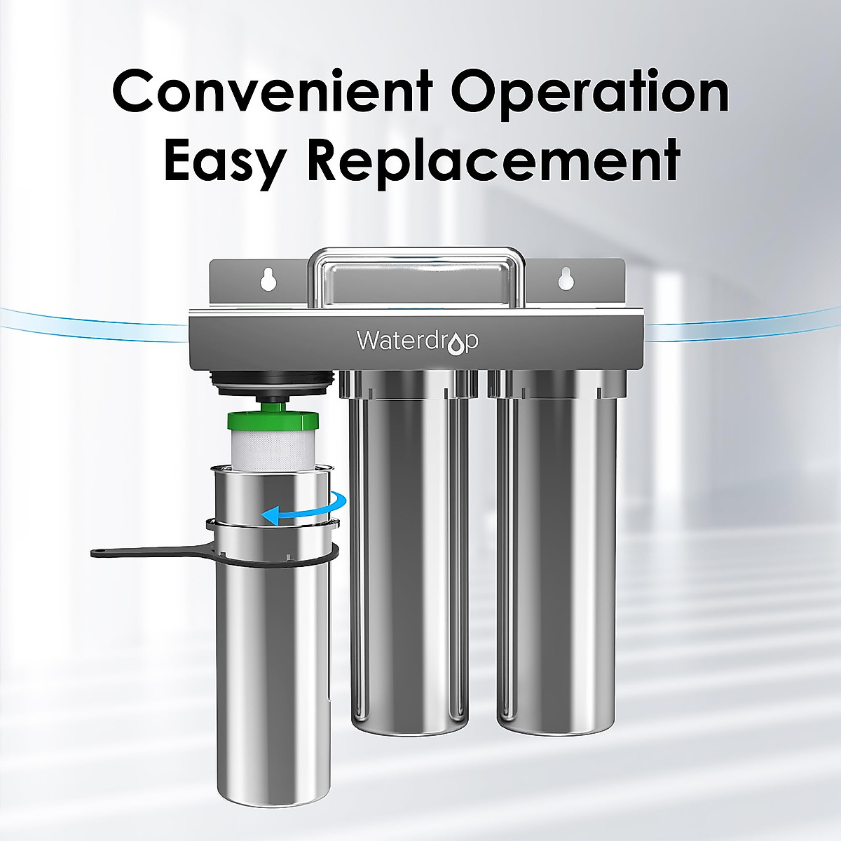 Waterdrop P1 Under Sink PP Water Filter, Replacement for TST-UF Ultra-Filtration Under Sink Water Filter System, 1 Pack