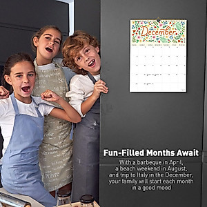 S&O Five Color Floral 2024 Wall Calendar Runs from Now to December 2024 - Tear-Off Monthly Calendar - Academic Wall Calendar - Hanging Calendar to Track Anniversaries & Appointments - 13.5"x10.5”in