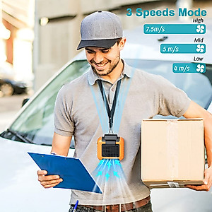 Yeedie Portable Waist Fan with 23H Working Time, Strong Airflow, 3 Speed, Personal Cool Clip Fan Under Shirt, Hand Free Wearable Belt Fan for Outdoor Working Hiking Fishing Jobsite Farm