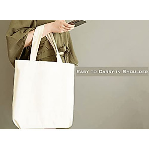 WHITEWRAP Canvas Grocery Shopping Bag with 6 Pockets 14.5” x 13” x 8”
