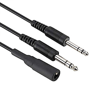 Fumei Helicopter to General Aviation Headset Adapter Cable for David Clark Avcomm ASA and ect Headsets with U 174 Plug