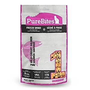 PureBites Freeze Dried Salmon Cat Treats 57g | 1 Ingredient | Made in USA (Packaging May Vary)