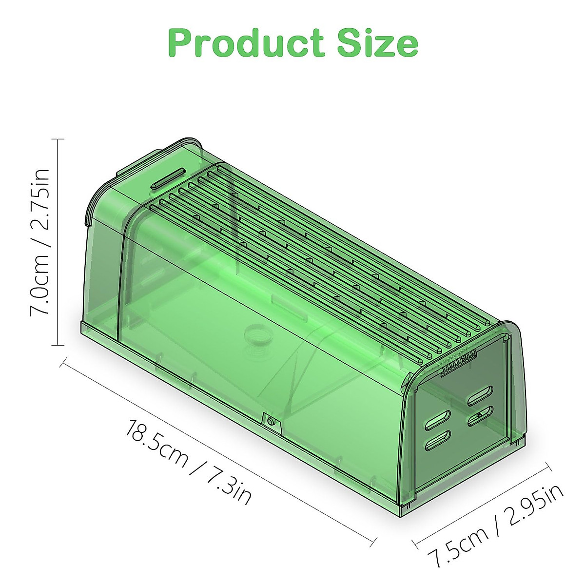 4 Pack Humane Mouse Trap, Live Mouse Catcher, No Kill Catch and Release Mouse Rodents Traps for Indoor and Outdoor