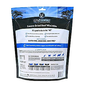 Vital Essentials Freeze Dried Dog Food, Beef Mini Nibs 16 oz