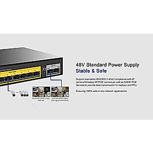 Netis PE6105 5-Port 10/100Mbps Speed Fast Ethernet PoE+ Switch | 4 Port PoE 65W Power and 1 Port Uplink with IEEE 802.3at/af Compliant Powered Devices