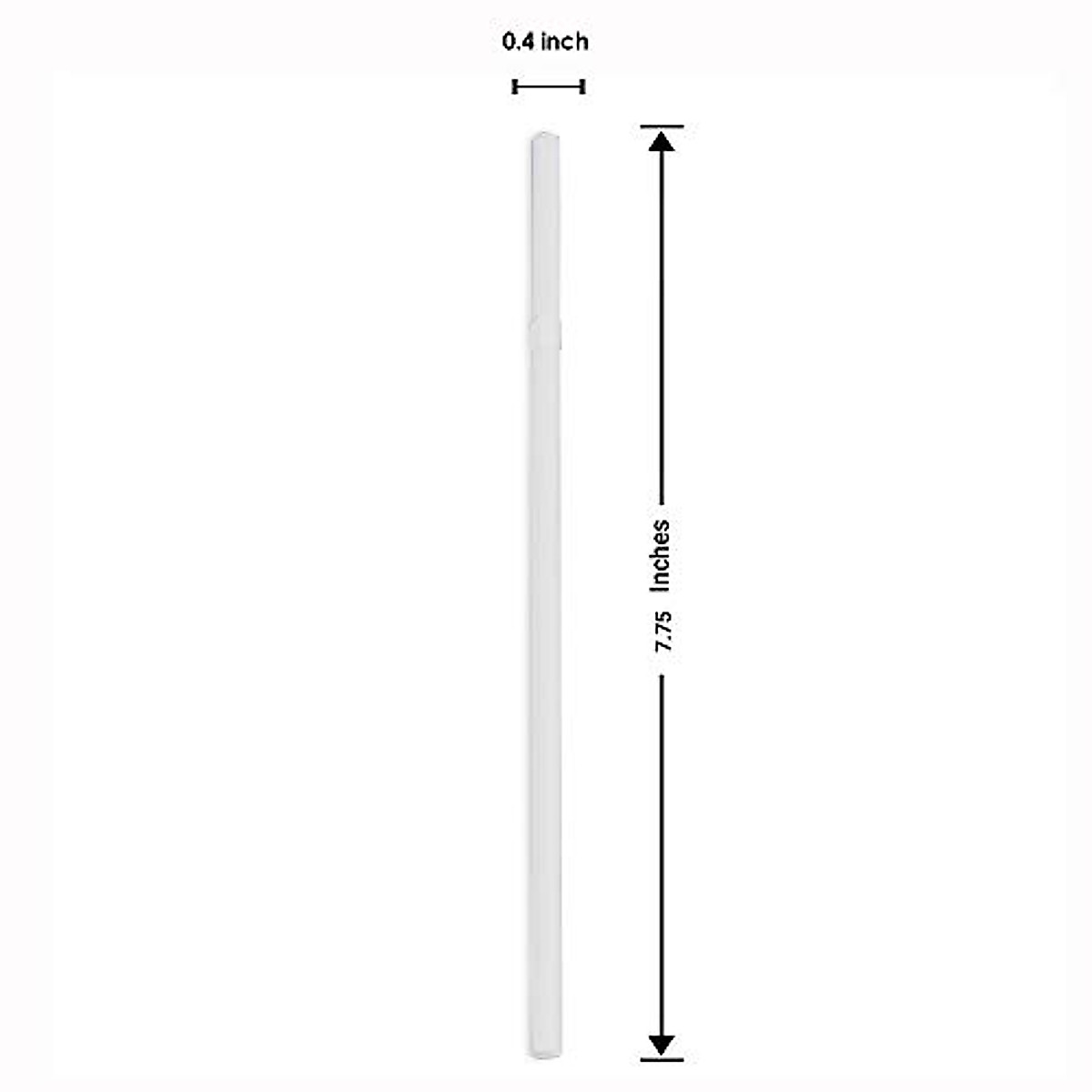 Plastic White Flexible Drinking Straws 380 Bulk, Individually Wrapped Disposable White Straws 7.75 Inches Long
