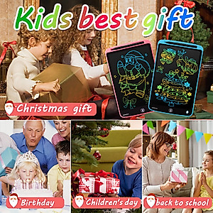 LCD Writing Tablet, 2 Pack 10 Inch Colorful Doodle Board Drawing Pad for Kids, Erasable Electronic Painting Pads, Learning Educational Easter Toy Gift for Age 3 4 5 6 7 8 Year Old Girls Boys Toddlers