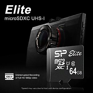 Silicon Power Elite 64GB MicroSD Card with Adapter (2 MicroSD + 1 Adapter)