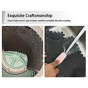 9/12/15/16 Pcs Interlocking Foam Carpet Tiles,Soft Fluffy Plush Area Rug Mat,Crawling Playmat Puzzle Mat,for Bedroom, 12X12inch, 0.4 Inch Thicken Foam,Grey+Rose red,16 PCS