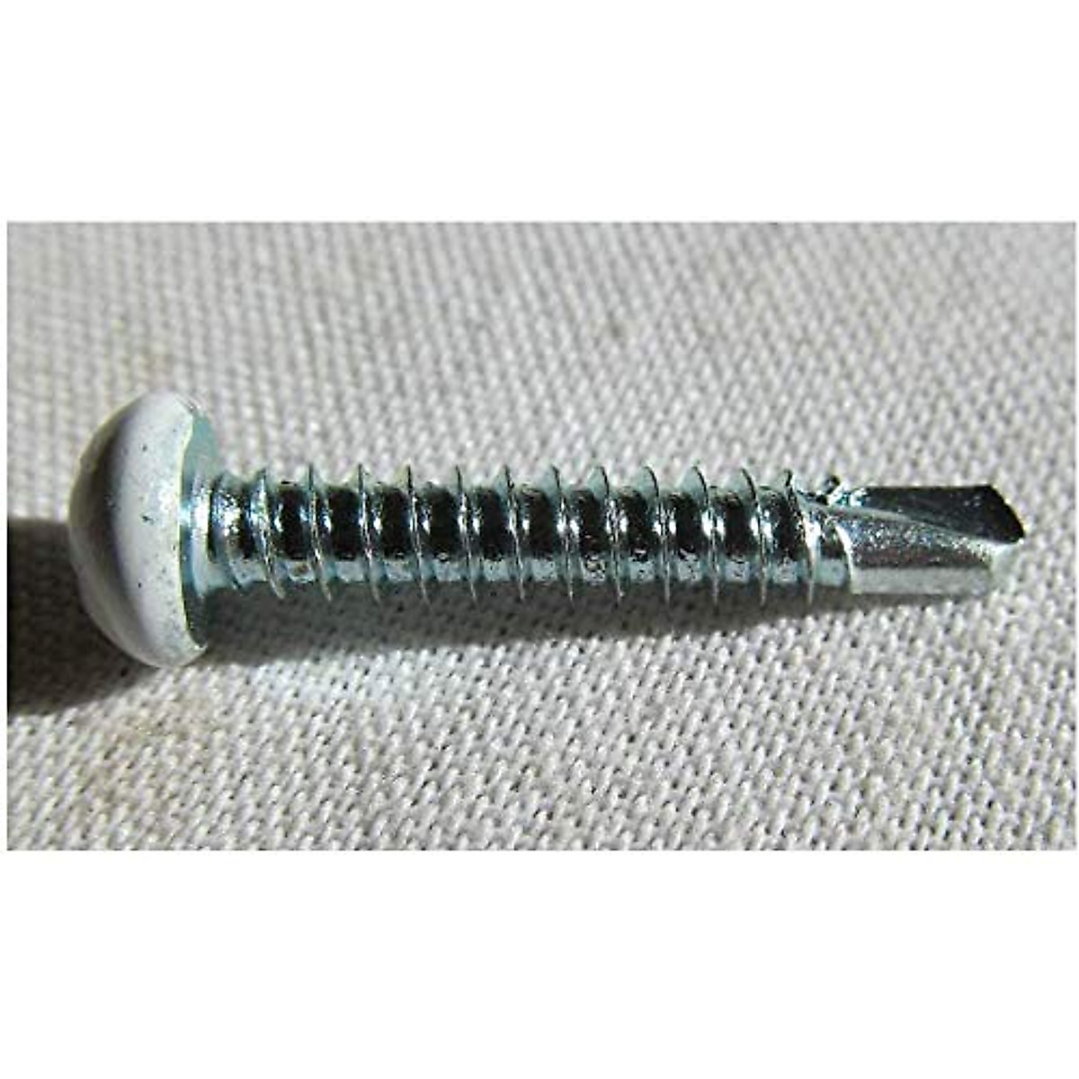 DYNAMITT 100 Pan White Head Screw # 8 X 1" Quad Drive Self Tap Drill Screws Cargo RV