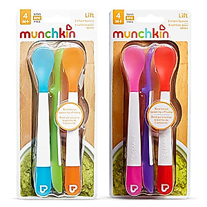 Munchkin® Lift™ Infant Spoons, Multicolored, 6 Pack