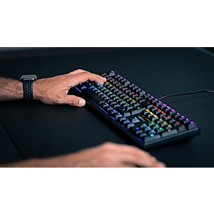 Cherry MX RGB Mechanical Keyboard with MX Red Silent Gold-Crosspoint Key switches for typists, Programmers, Creator, Coder, Work in The Office or at Home G80-3000N RGB (Full Size)