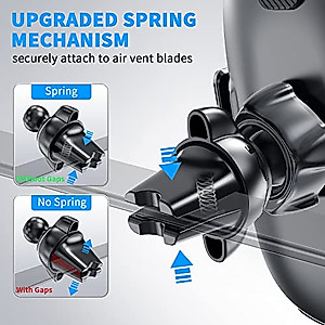 APPS2Car Phone Mount for Car, 3-in-1 Suction Cup Phone Holder for Car Dashboard Windshield Vent Universal Cell Phone Holder for Car, Compatible with iPhone, Samsung, All Cellphone, Thick Case Friendly