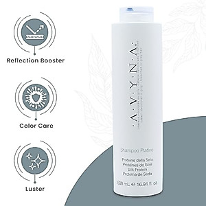 Avyna Purple Shampoo Tones Down Unwanted Yellow Hues On Grey, lightened or Streaked Hair