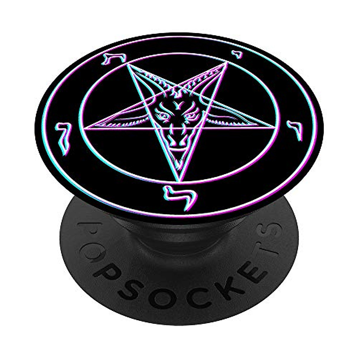 Waporwave Pentagram Seal Of Baphomet PopSockets PopGrip: Swappable Grip for Phones & Tablets