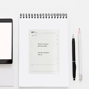 NUOBESTY 2024 English Planner Refills 2023 Calendar Inserts A5 Monthly Planner Refill Paper Hourly Daily Daytimer Loose-leaf Agenda Notepad Refills for Home Office