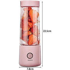 MXJCC Portable Blender, USB Rechargeable Smoothie on the Cup with Straws, Protein Shakes Fruit Mini Mixer for Home, Sport, Office, Camping