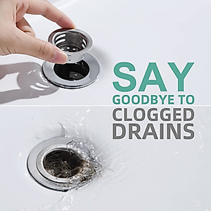 4 Packs Bathroom Sink Strainer 1.8" Top / 1.3" Hair Catcher, Utility Drain Screen Replacement Basket, WINDALY Sink Drains Small, Stainless Steel, for Standard Bathroom Sink (Bathroom Sink Strainer)