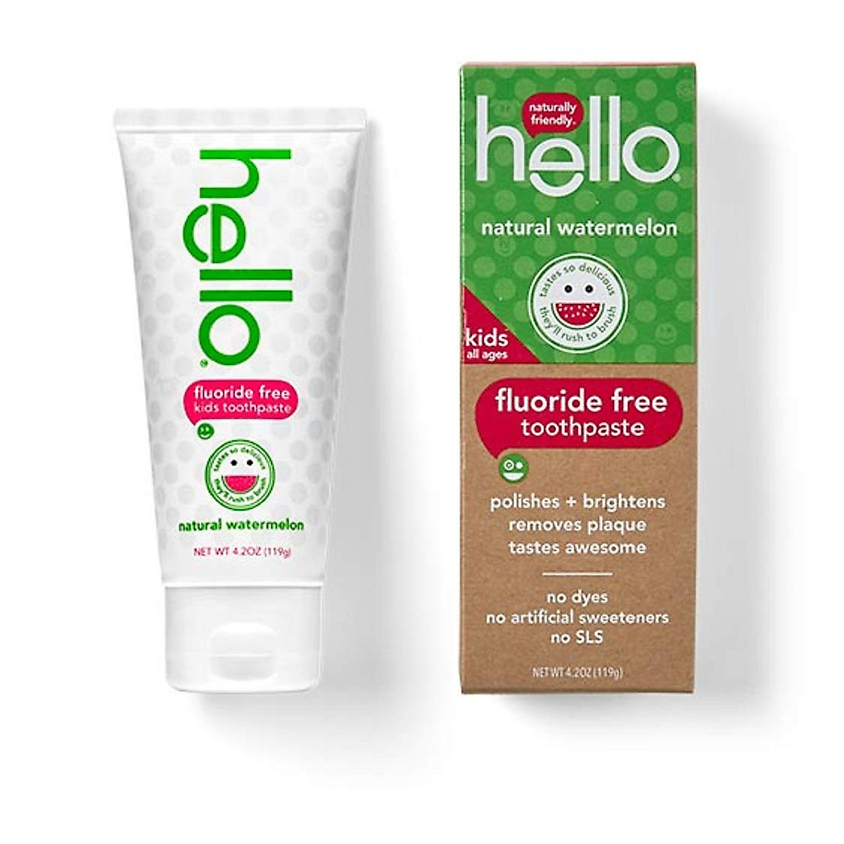 Hello Products LLC - Tpst Natural Wtrmln Flrd Free - Case of 6-4.2 OZ