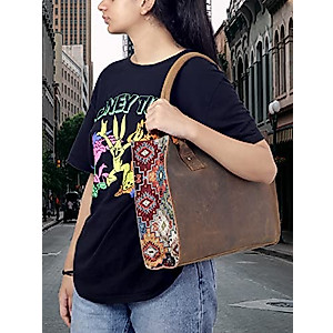 Leather Shoulder Bag Tote for Women Purse Satchel Travel Bag shopping Carry Messenger Multipurpose Handbag