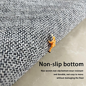 WuFulon Washable Runner Rug - 2x6 Hallway Rug Kitchen Runner Non-Slip Throw Thin Bedroom Rugs Laundry Room Rug Runner Oriental Distressed Print Carpet Runner for Entrance Bathroom Living Room