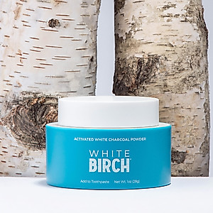 White Birch Activated White Charcoal Powder - Professional Teeth Whitening Charcoal - Natural & Fluoride Free Oral Care (White Charcoal Powder)