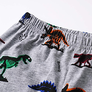 Little Hand Kids Dinosaurs Pajama 100% Cotton Short Pajamas for Boys Sleepwear Pjs Sets Toddler Summer Clothes Size 5T