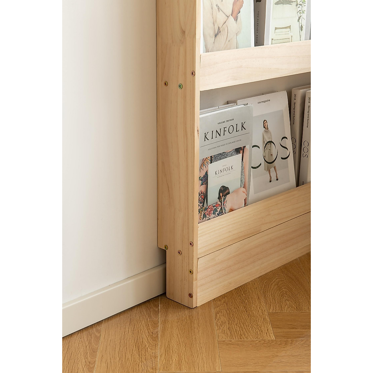 Heehee Solid Wood Bookshelf Bookcase Book Shelf Organizer for Books, Toy Storage Bookshelf Rack Wall for Kids and Adults (Width 31.5in (80CM))