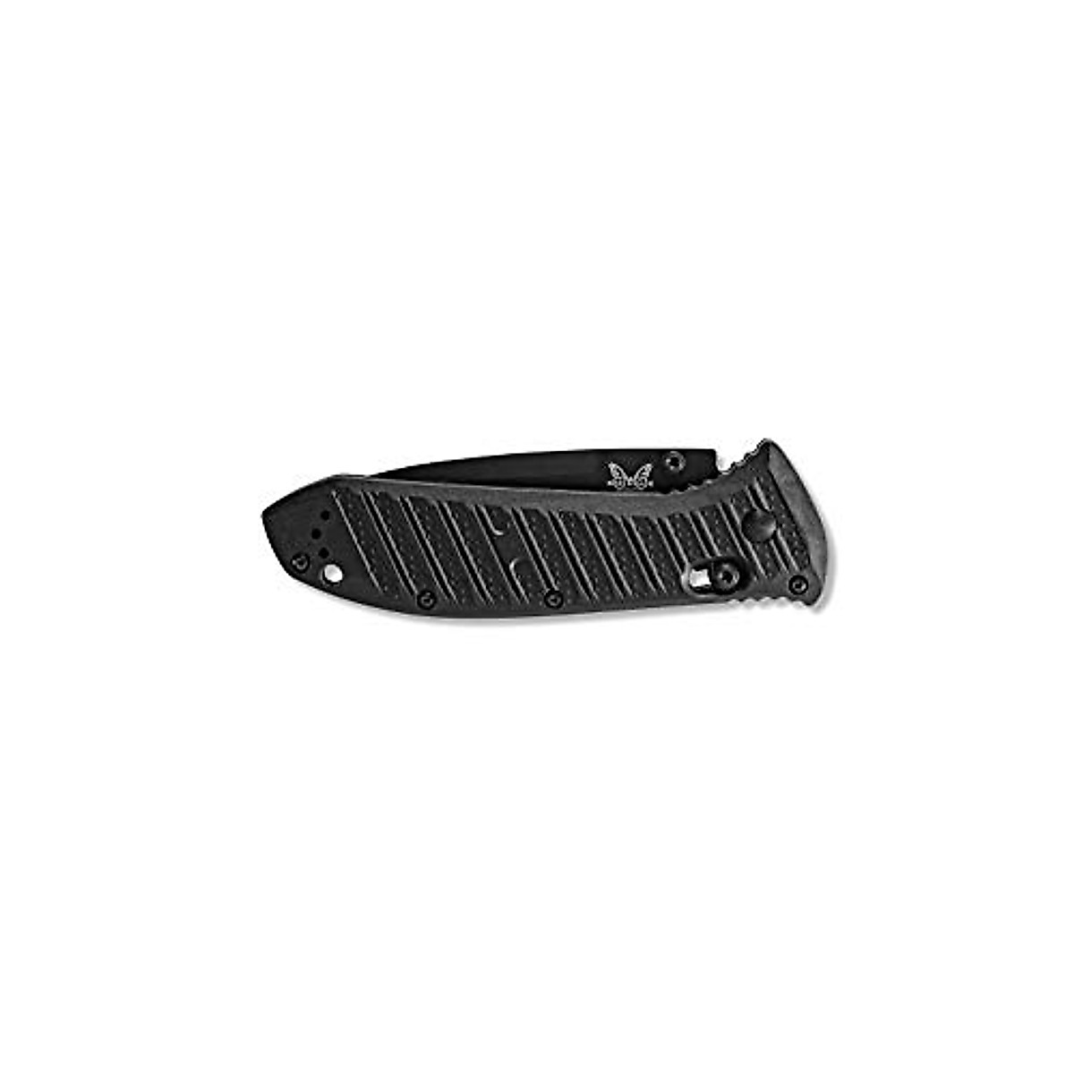 Benchmade 570SBK-1 Presidio II, Coated Finish, Serrated Edge, Drop Point Blade Knife, Made in the USA