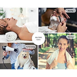 GOLD TEXTILES 12 Pcs New White (20x40 Inches) Cotton Blend Terry Bath Towels Salon/Gym Towels Light Weight Fast Drying